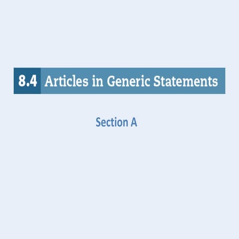 8-4 Articles in Generic Statements | PPTX | Programming Languages ...