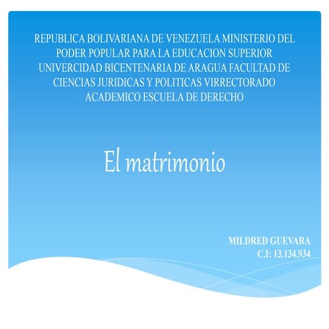El matrimonio | PPTX