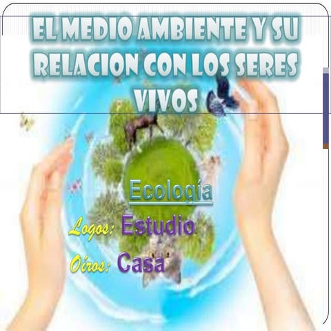 El medio ambiente y su relacion con los seres vivos. | PPTX