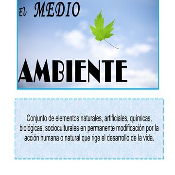 El medio ambiente-Taller de power point | PPS