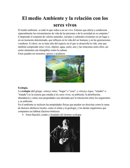 ECOLOGÍA Y MEDIO AMBIENTE.-MAPA MENTAL | PPT