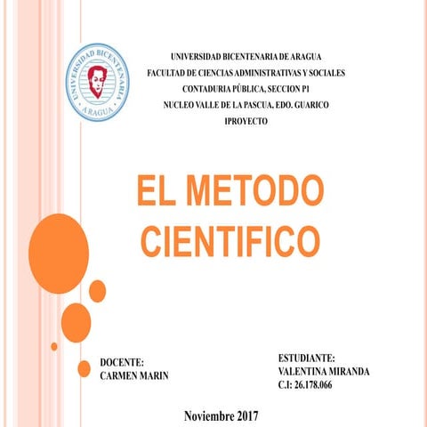 El metodo cientifico | PPTX