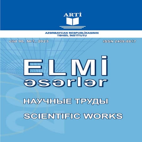ELMI-ƏSƏRLƏR.-2023- Volume 90, № 1, ARTİ | PDF