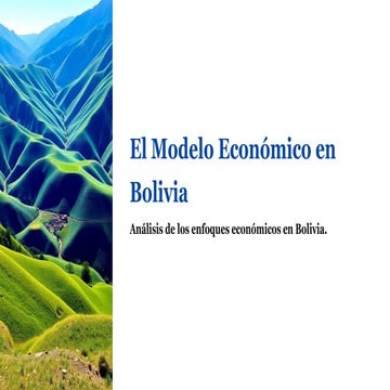 El Modelo Económico en Bolivia y sus departamentos | PPTX