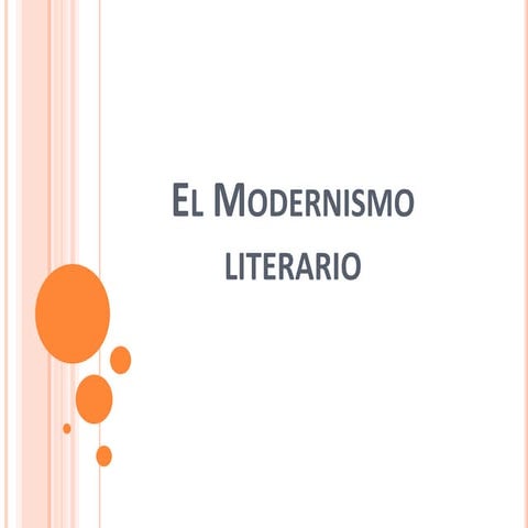 El modernismo literario | PPTX