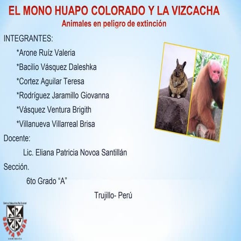 El mono huapo colorado y la vizcacha | PPT