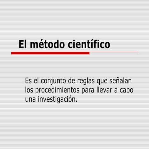 Qué Es El Método Científico | PPT