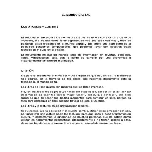 El mundo digital | DOCX