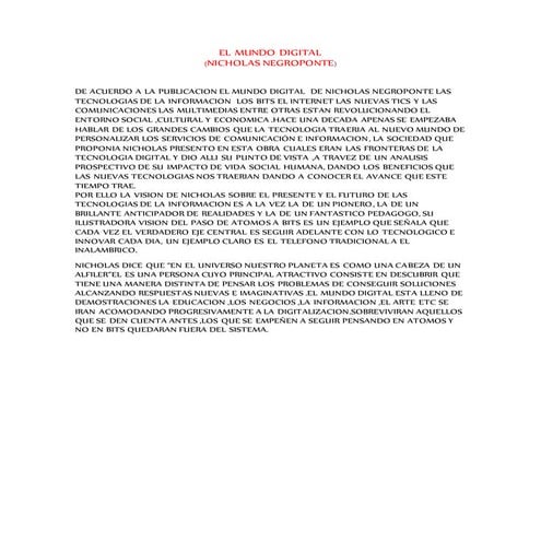 El mundo digital | DOCX