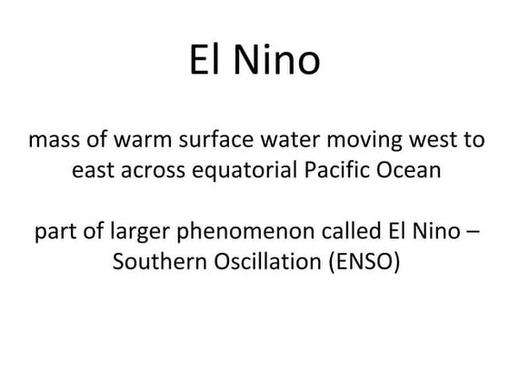 El Niño & La Niña | PPT