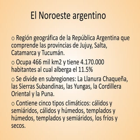 El noroeste argentino | PPTX