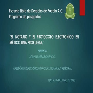 El notario y el protocolo electronico en | PDF