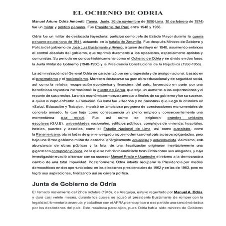 El Ochenio de Odria | PPTX
