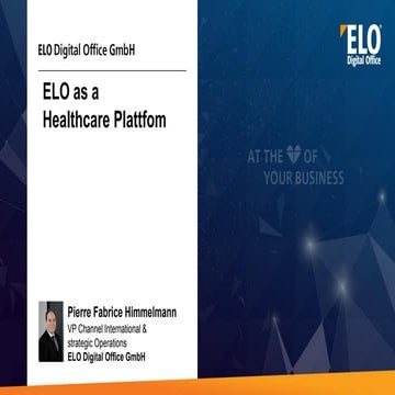 ELO Digital Office- ELO as a Healthcare Platform | PDF