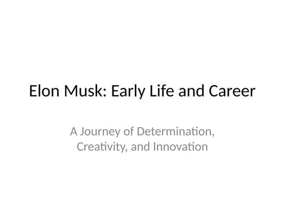 Elon Musk PPT | PPT