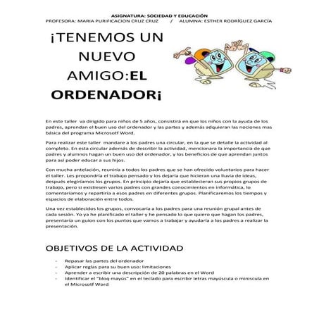 Secuencia Didáctica para Primer Grado: Introducción a WordPad y Uso del ...