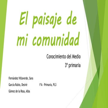 El paisaje de mi comunidad p.p. tic | PPTX