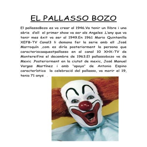 El pallasso bozo nora fet | DOCX