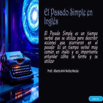 El Pasado Simple En Inglés Estructura Y Reglas Pdf