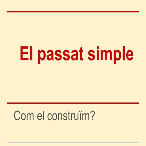 El passat simple | PPSX