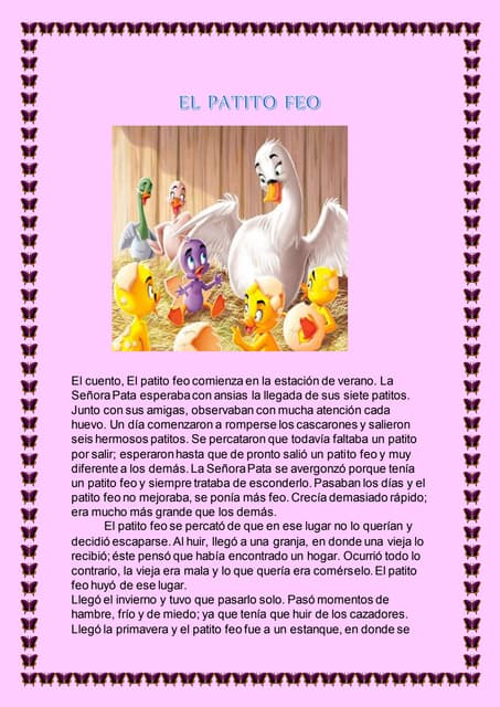 Hojas De Trabajo Del Patito Feo El Patito Feo Con Su Mamá Y Hermanos.