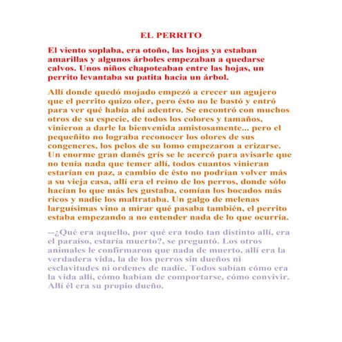 El perrito | DOCX