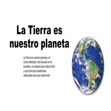 La tierra es nuestro planeta | DOCX