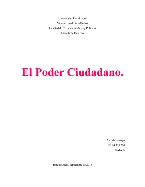 Poder ciudadano | PPT | Civic affairs | Politics