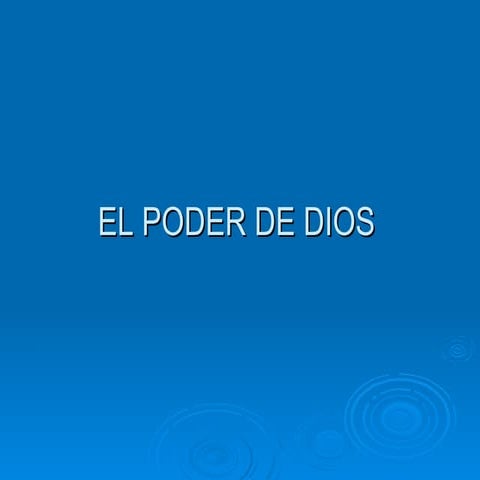 El Poder De Dios | PPT