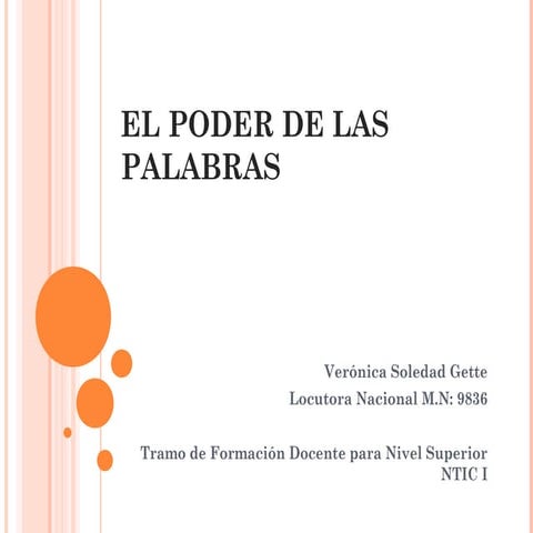 El poder de las palabras | PPS
