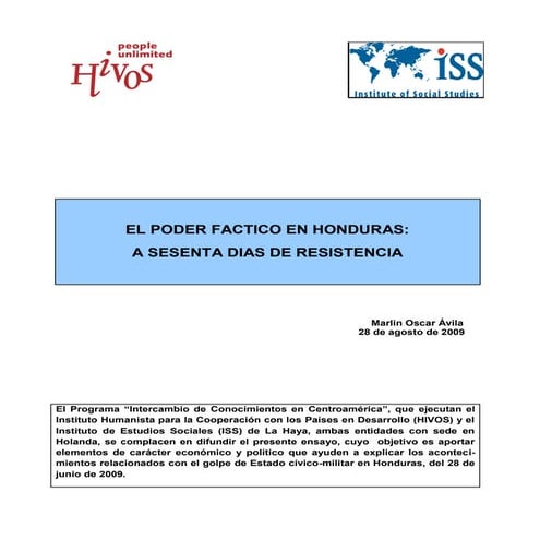 El Poder Factico En Honduras | PDF
