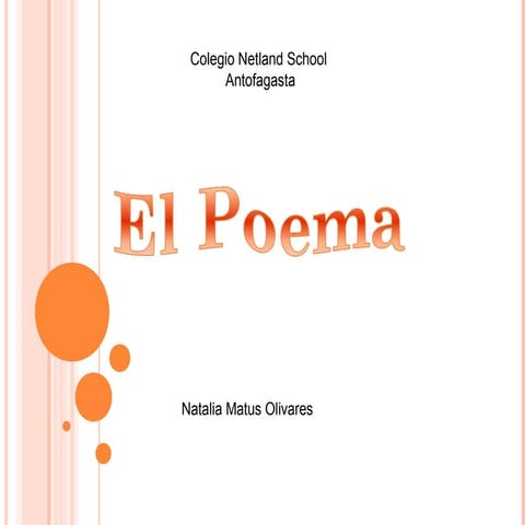 El poema. | PPT | Poetry | Books and Literature