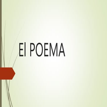 La poesia y sus elementos | PPTX