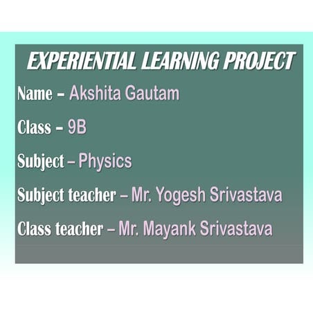 project on the atmospheric pressure for class 9 | PDF