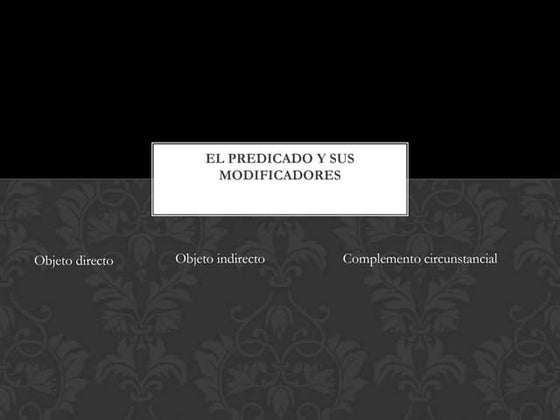 Modificador directo e indirecto | PPT