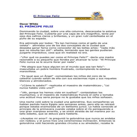 El principe feliz | DOCX