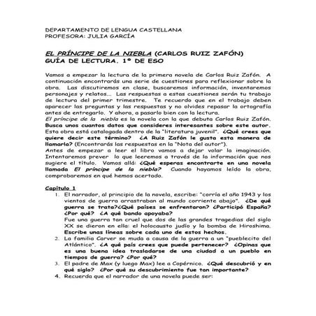 El príncipe de la niebla r | PDF