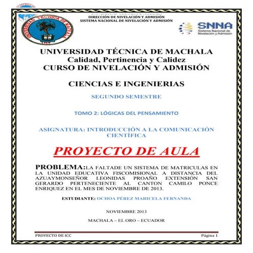 PROYECTO DE AULA | DOCX | Computing | Technology & Computing