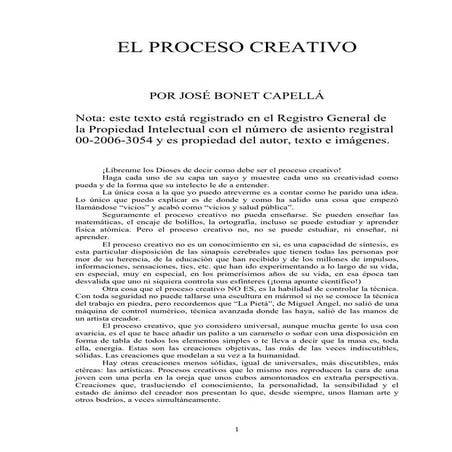 El proceso creativo | PDF