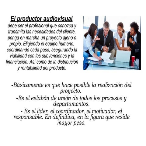El productor audiovisual | PPT