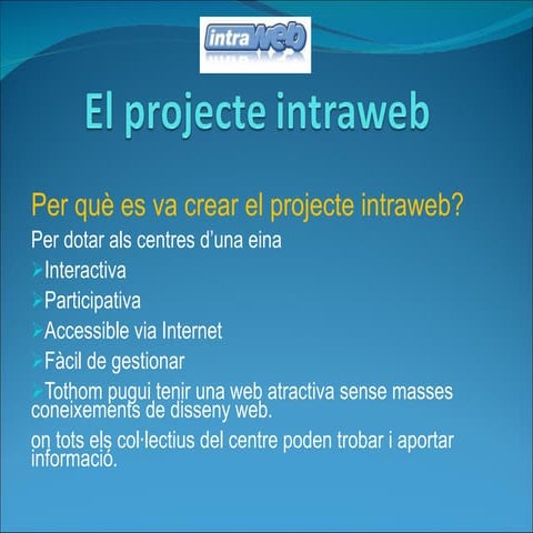 El Projecte Intraweb | PPT