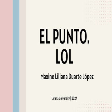 El punto. lol. Una presentación en español pdf.pdf