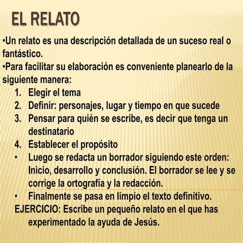 El relato | PPTX