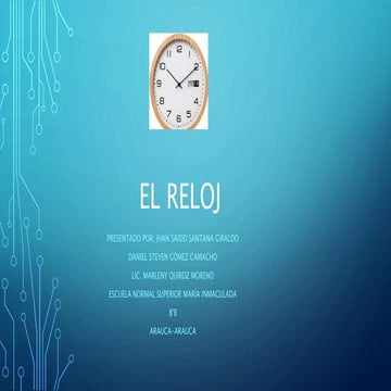 El reloj | PPTX