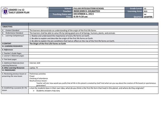 ELS_Q2_Module-1_Evolving-Concept-of-Life-Based-on-Emerging-Pieces-of ...