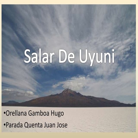 El salar de uyuni | PPTX