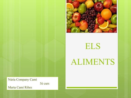 Taller d'alimentació saludable Moià | PPT