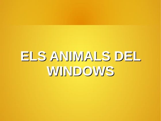 Presentació animals | PPT