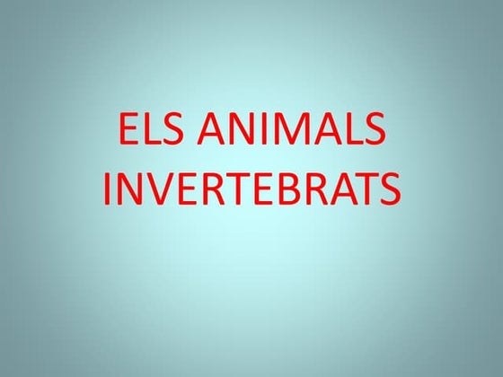 Els Animals Vertebrats(19567) | PPT
