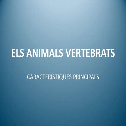 Els animals vertebrats | PPSX